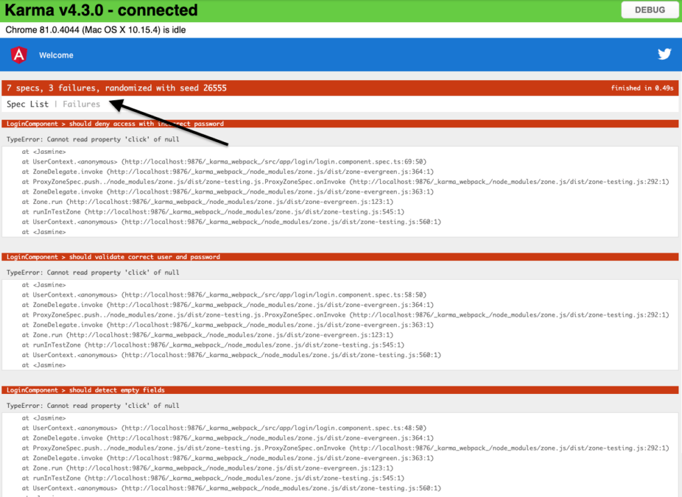 Cómo usar Testing en Angular con Jasmine y Karma